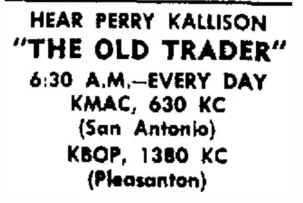 Remembering Perry Nathan Kallison – Memories of San Antonio